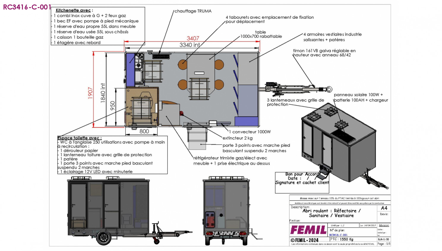 FEMIL constructeur français d’unités mobiles aménagées réfectoire ...